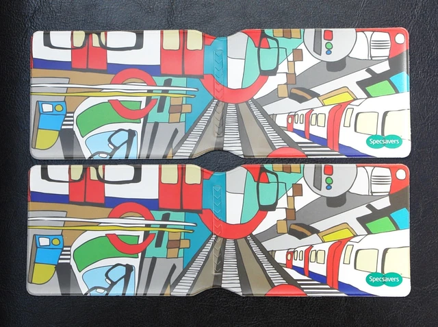2 X LONDON UNDERGROUND OYSTER CARD TRAIN TICKET HOLDERS FOLDERS COVER ...