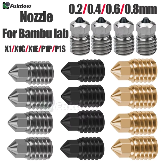 FOR BAMBU LAB Hotend Kit Nozzles High Flow Brass Hard Steel Nozzle ...