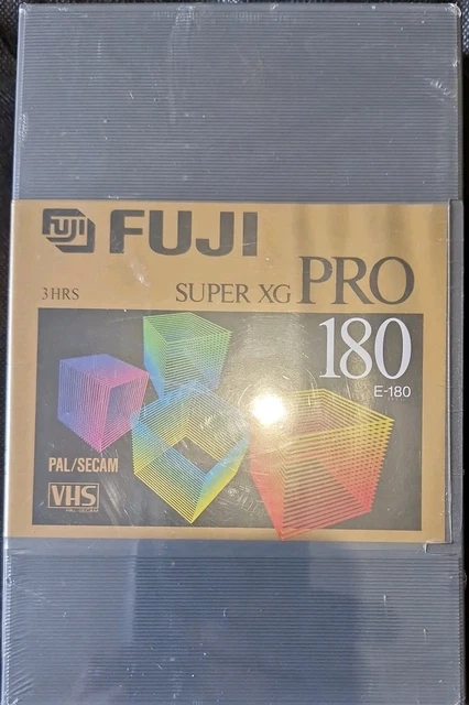 FUJI SUPER XG PRO VHS VIDEO CASSETTE TAPE E-180 PAL SECAM (New & Sealed ...