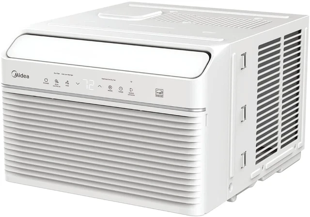 MIDEA 12000 BTU Smart Inverter Air Conditioner Window Unit with Heat ...