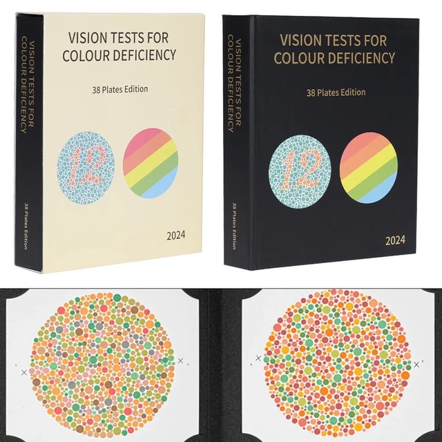 2024 OPTOMETRY COLOR Blindness Test Book with 38 Plates for Assessments ...