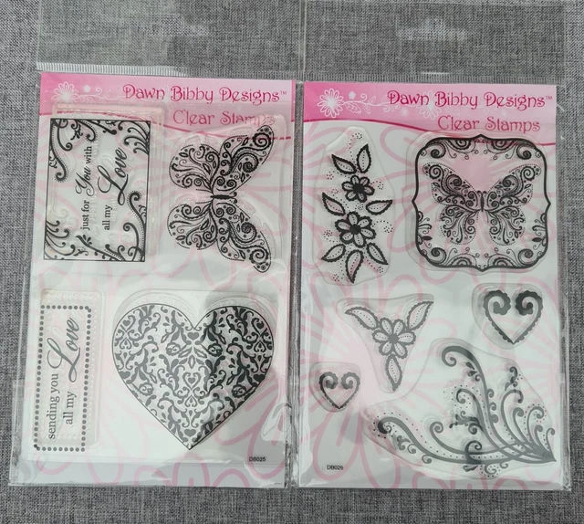 DAWN BIBBY DESIGNS Flower swirls Rubber Stamps - New EUR 4,02 - PicClick FR