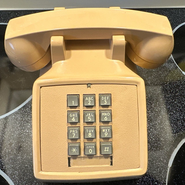 VINTAGE 2500 SERIES Beige Push Button Touch Tone Desk Table Top ...