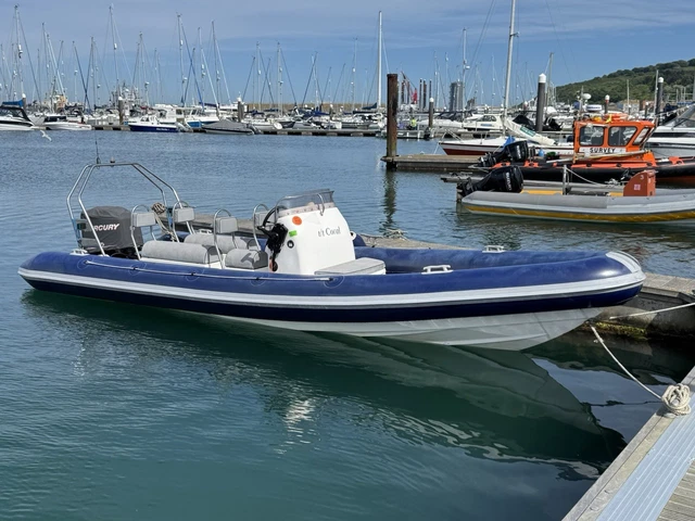 BOAT SOLENT PHANTOM 6.5m rib 150hp mercury optmax £8,502.00 - PicClick UK