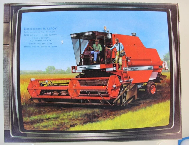 PROSPECTUS BROCHURE MASSEY Ferguson les MF hydros moissonneuse combine tracteur EUR 24,99 ...