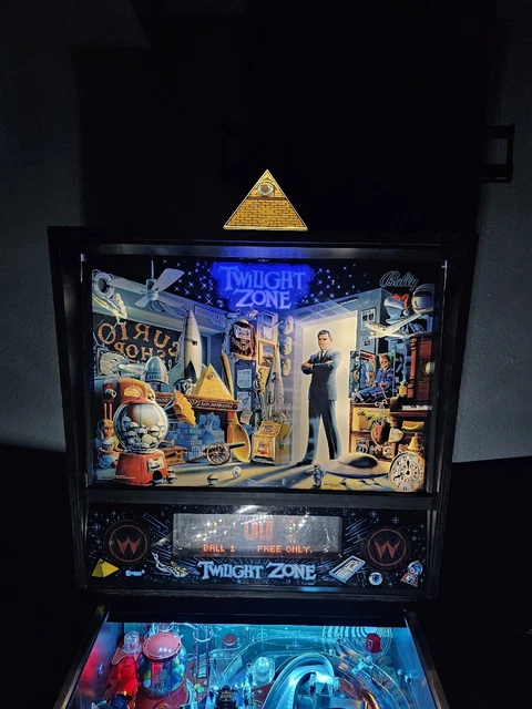 1993 TWILIGHT ZONE flipper topper piramide MOD con luci lampeggianti ...