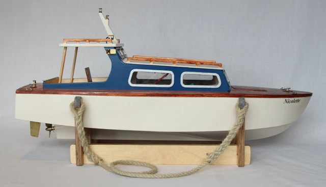 KESTRAL RADIO CONTROL wood model boat kit RC with Fittings, Motor ...