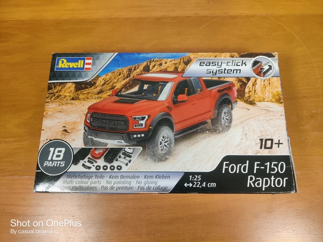 REVELL FORD F-150 Raptor 1:25 Easy Click Car Model Kit 07048 £15.99 ...