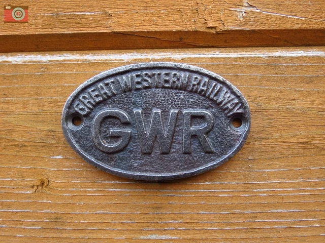 GWR GREAT WESTERN Railway PLAQUE SIGN. Cast Iron. Oval. Vintage Style £ ...
