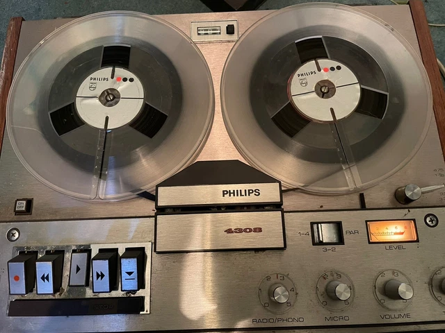 PHILIPS N4308 TWO Speed Four Track Reel To Reel Tape Recorder £25.00 ...