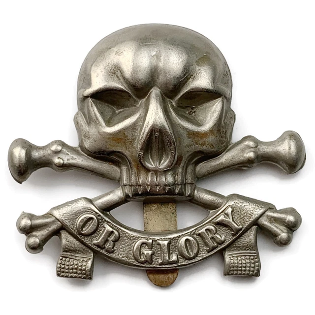 ORIGINAL WW2 17TH / 21st Lancers (Deaths Head) Regiment Cap Badge £36. ...