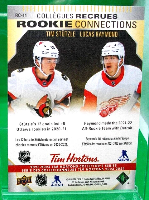 2023-24 TIM HORTONS Greatest Duos T.stutzle/L.raymond Rookie ...