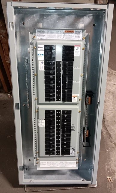 EATON PRL1A 100 Amp Main Breaker Panelboard 42 Circuit 208Y/120V 3Ø 4W ...