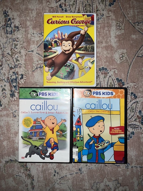 PREOWNED PBS KIDS Caillou DVDs Curious George Drew Will Farrell Pvs ...