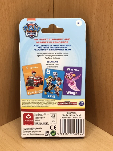 PAW PATROL MY First Alphabet And Number Flashcards £4.95 - PicClick UK