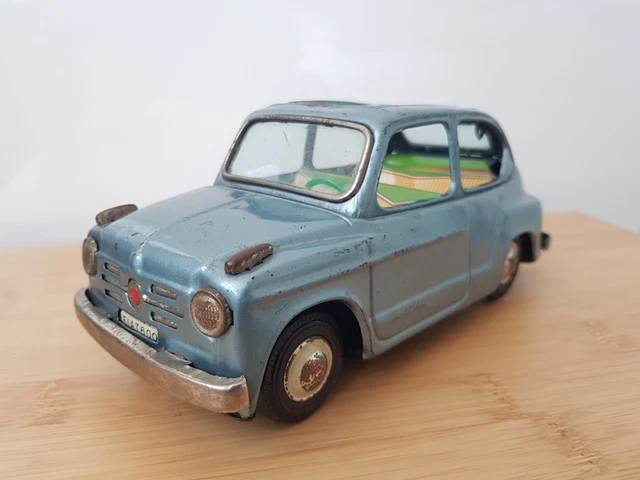 VINTAGE BANDAI FIAT 600 Tin Car Friction Model. Japan 1960s.RARE £79.99 ...