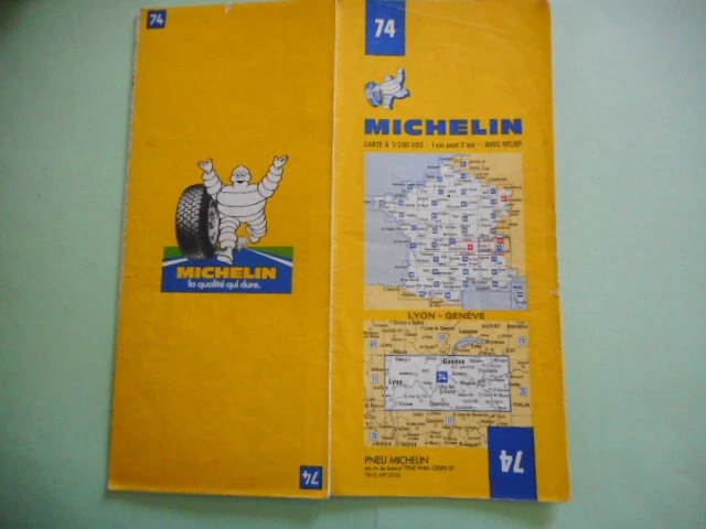CARTE MICHELIN 74 Lyon Geneve 1984 Maps Karte Cartolina EUR 0,99 ...