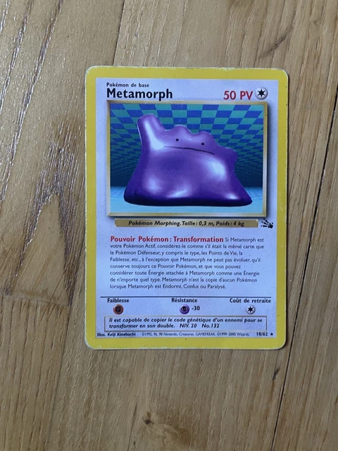 CARTE POKÉMON - Metamorph 18/62 Rare - Set Fossile Wizards VF EUR 10,00 ...
