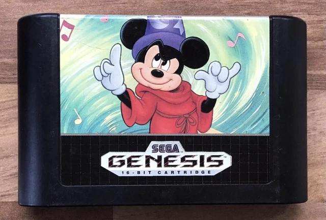 DISNEY'S FANTASIA (MICKEY MOUSE) SEGA GENESIS RETRO VIDEO GAME ...