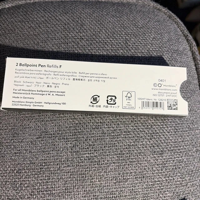 MONTBLANC MYSTERY BLACK Ballpoint Pen Refills - pack of 4 (Fine) $60.00 ...