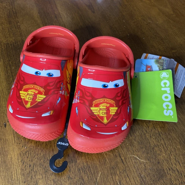 NEW CROCS LIGHTNING McQueen Disney Pixar Cars Piston Cup Red Toddler ...