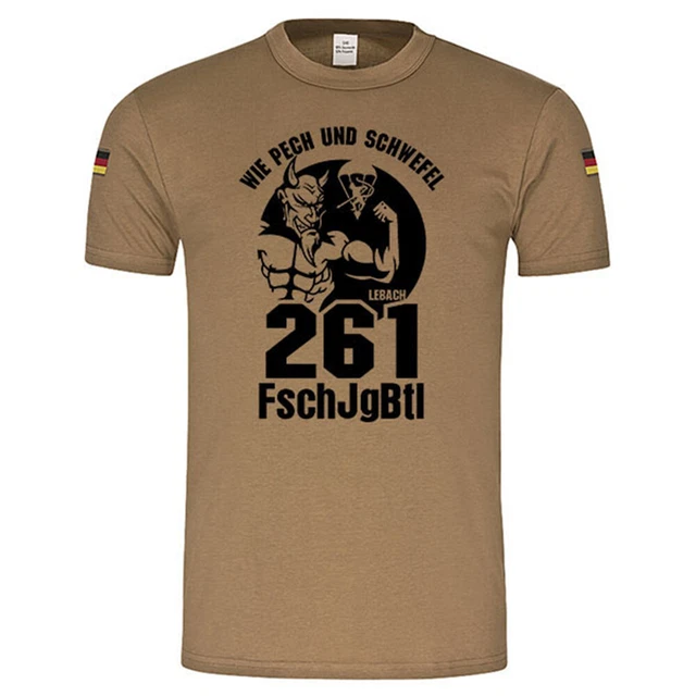 FALLSCHIRMJÄGERBATAILLON 261 LEBACH FschJgBtl 261 Teufel BW Tropenshirt #17683 EUR 30,90 ...