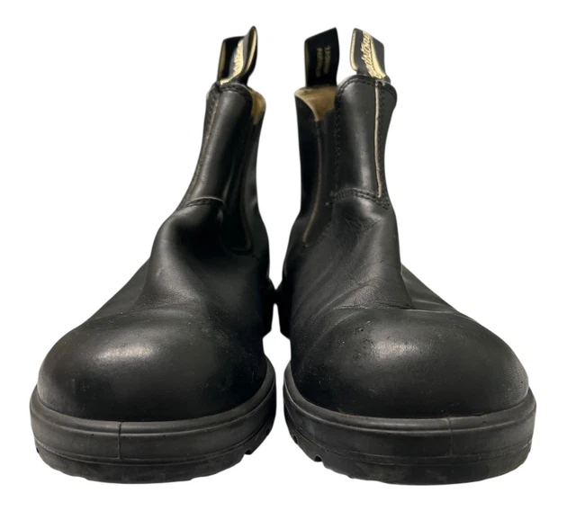 BLUNDSTONE CHELSEA BOOTS Black Men’s 10 Leather Upper Synthetic Lining ...