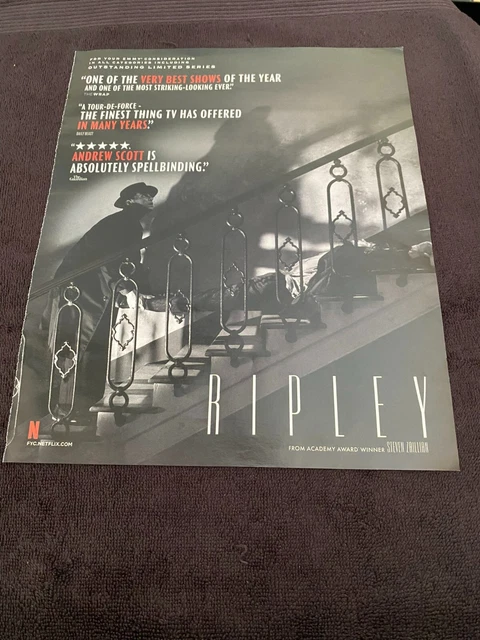 RIPLEY 2024 EMMY ad with Andrew Scott as Tom Ripley dragging dead body ...
