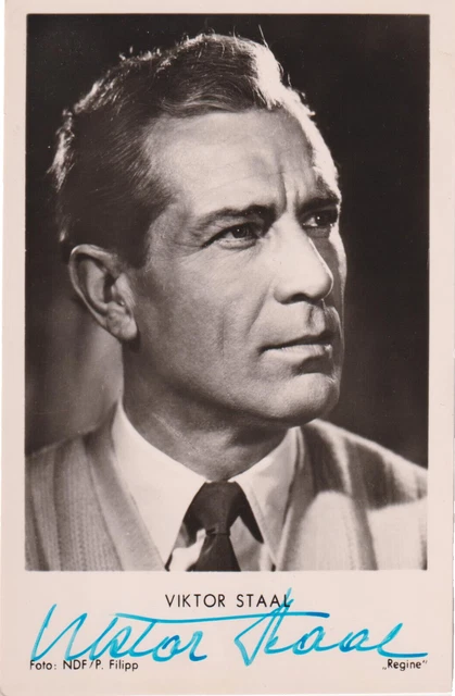 VIKTOR STAAL ORIGINAL Autogramm signierte Postkarte 50er Jahre EUR 8,90 ...