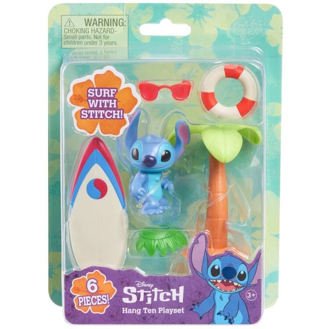 DISNEY LILO & Stitch - Stitch Surf and Sun 5 Piece Mini Playset BNIB ...