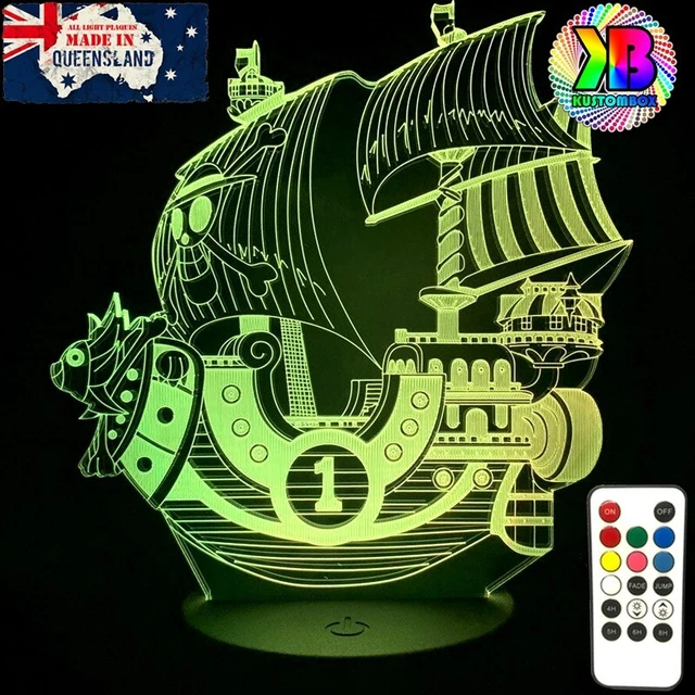 ONE PIECE THOUSAND Sunny Anime 3D Led Battery Usb Night Light 7 Colour ...