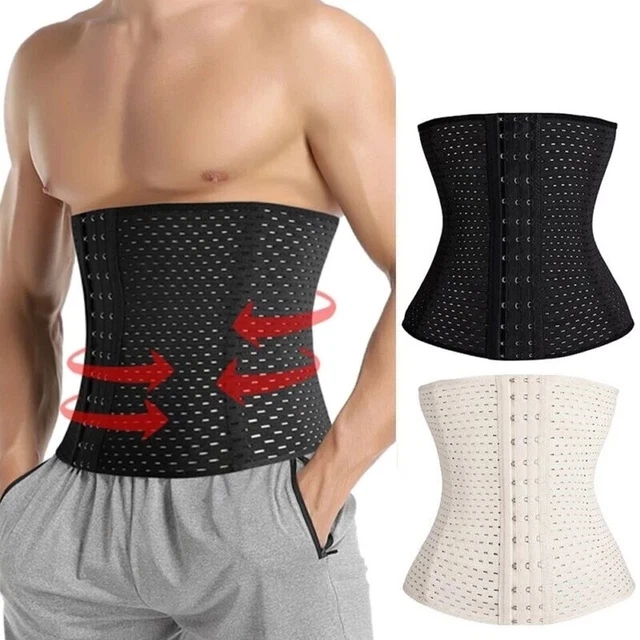 MEN'S WAIST TRAINER Body Shaper Tummy Control Belt Belly Fat Burner ...