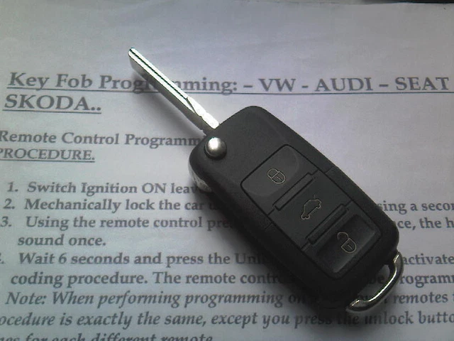 VW VOLKSWAGEN MK4 Passat Beetle Skoda/Seat Etc (Da) 3B Remote Uncut ...