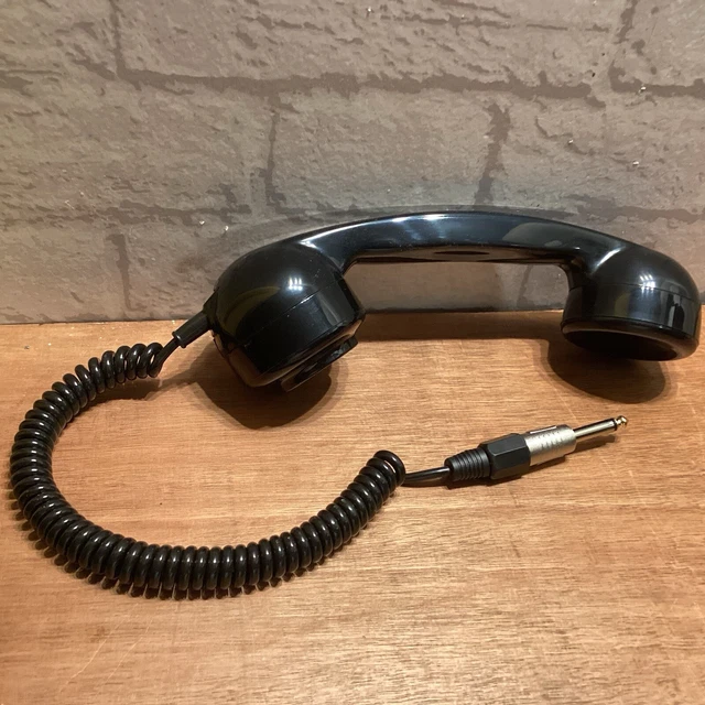 RETRO DJ VINTAGE Telephone Handset Cueing In 1/4” Mono Jack & Curly ...