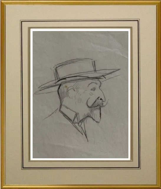 GEORGES GOURSAT DIT SEM (1863-1934) DESSIN ORIGINAL PORTRAIT D'HOMME ...
