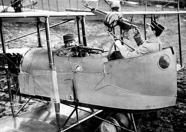 WORLD WAR I Machine Gun On French Reconnaissance Planes 1915 OLD PHOTO ...
