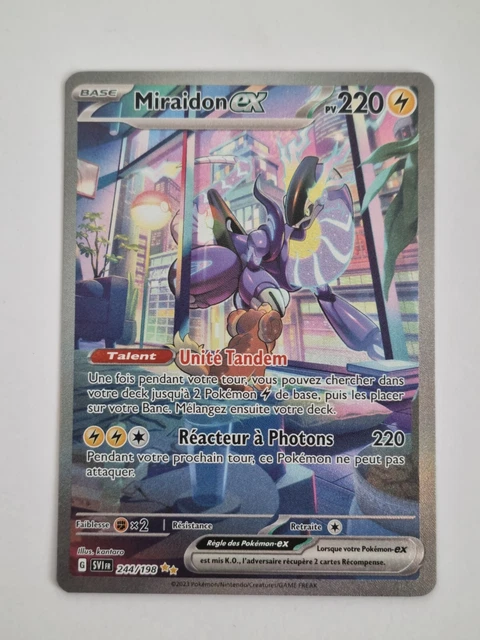 CARTE POKÉMON MIRAIDON EX Alternative 244/198 EV01 Écarlate et Violet 1 ...