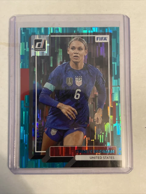 2022-23 DONRUSS FIFA Trinity Rodman Teal Parallel 48/199 USWNT #130 $60 ...