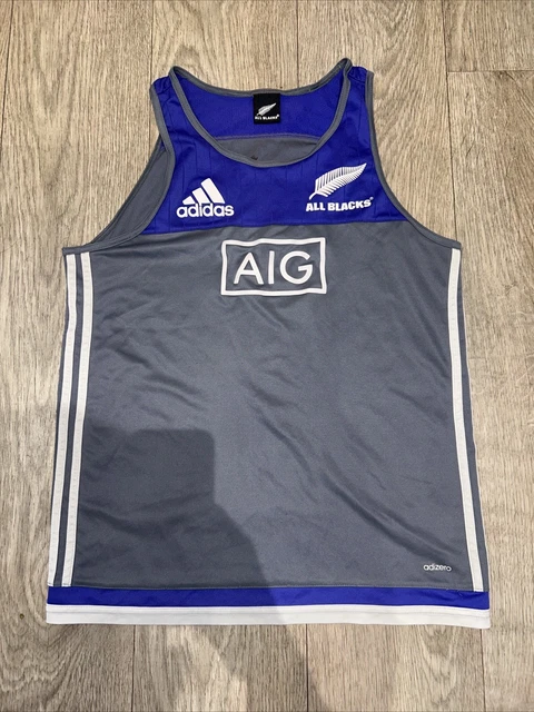 ADIDAS RUGBY PLAYER Issue All Blacks Training Vest Singlet £26.71 ...