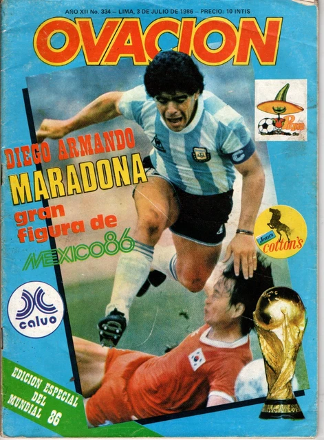 O MAG PERU 1986 Diego Armando Maradona Great Figure Mexico 86 Argentina ...