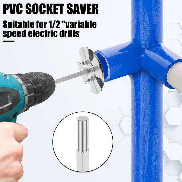 3XPVC PIPE REAMER Plumbing Fitting Saver Bit Socket Saver Plumbing 1.5/2/3" Φ $46.89 - PicClick AU
