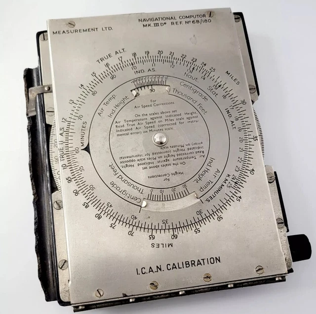 WW2 1940 DATED Raf Ican Navigational Computer Fighter Pilot Aircrew Kit ...