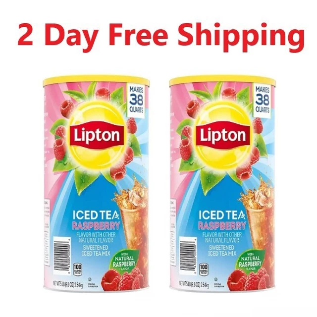 2 PACK - Lipton Sweetened Ice Tea Mix, Raspberry (89.8 oz.) 2 DAY FREE ...