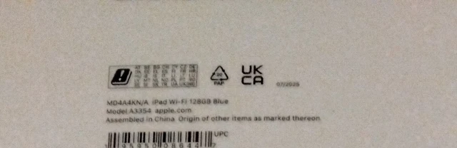 APPLE IPAD 11TH Gen (A16) 2025 11" Tablet Wi-Fi Only 128GB A3354 - BLUE ...