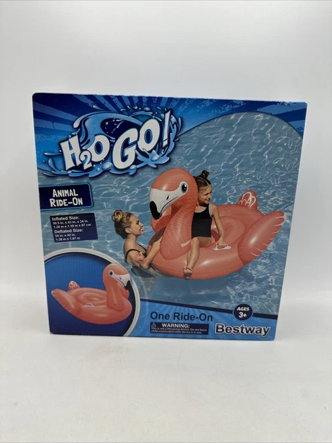 H2O GO BEST Way Animal Ride-On Flamingo Inflatable Pool Float NEW IN ...