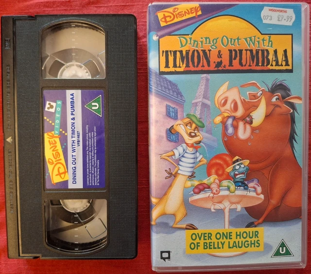 DINING OUT WITH Timon & Pumbaa - Lion King - Walt Disney - PAL VHS ...