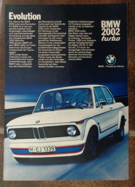 BMW 2002 TURBO car advertising or advertising, 70s £3.42 - PicClick UK