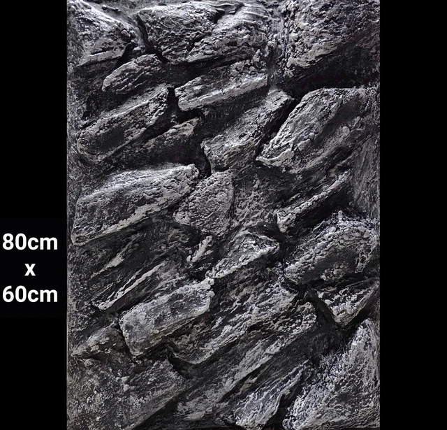 KUNSTFELSEN WANDDEKO WANDBIL 80x60cm Steinoptik Dekobild 3D Gipsbild ...