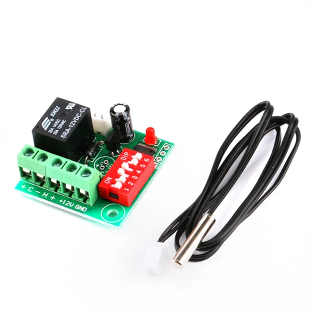 XH-W1701 12V THERMOSTAT Adjustable Temperature Switch Controller Sensor ...