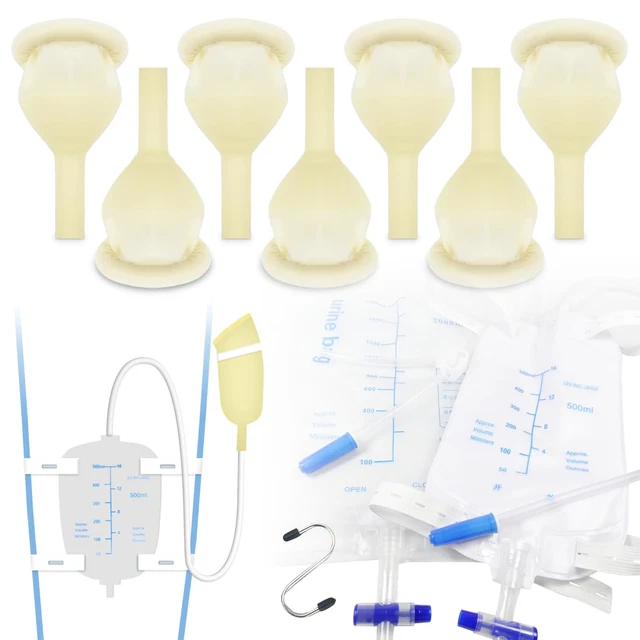 LATEX CONDOM CATHETER External Self-Sealing Set, 9 Piece 25mm/0.98inch ...